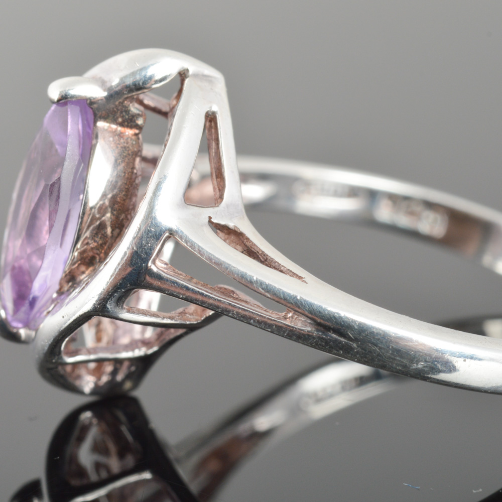 Sterling Silver Amethyst Ring by Avon | EBTH