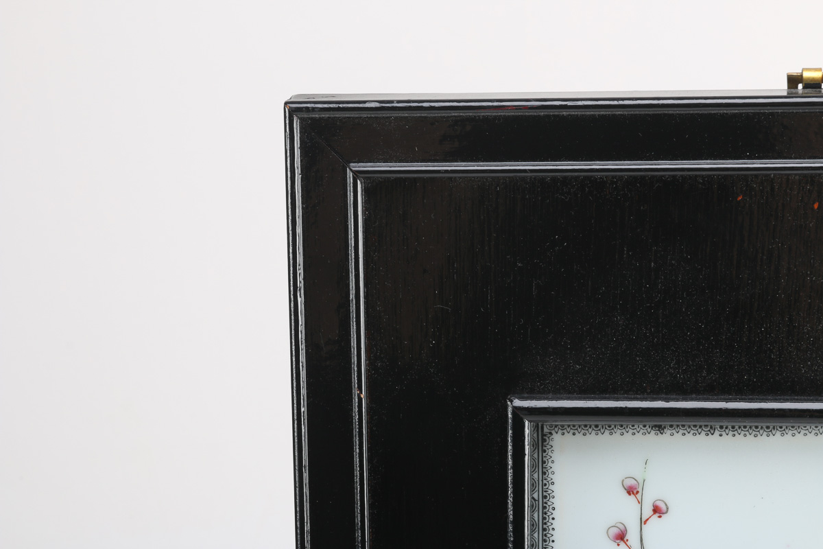 Framed Hand-Painted Porcelain Tile | EBTH