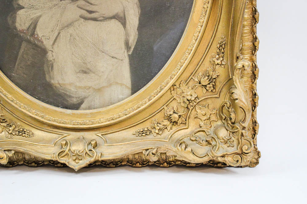 Hand Tinted Print after Joshua Reynolds "Strawberry Girl" | EBTH