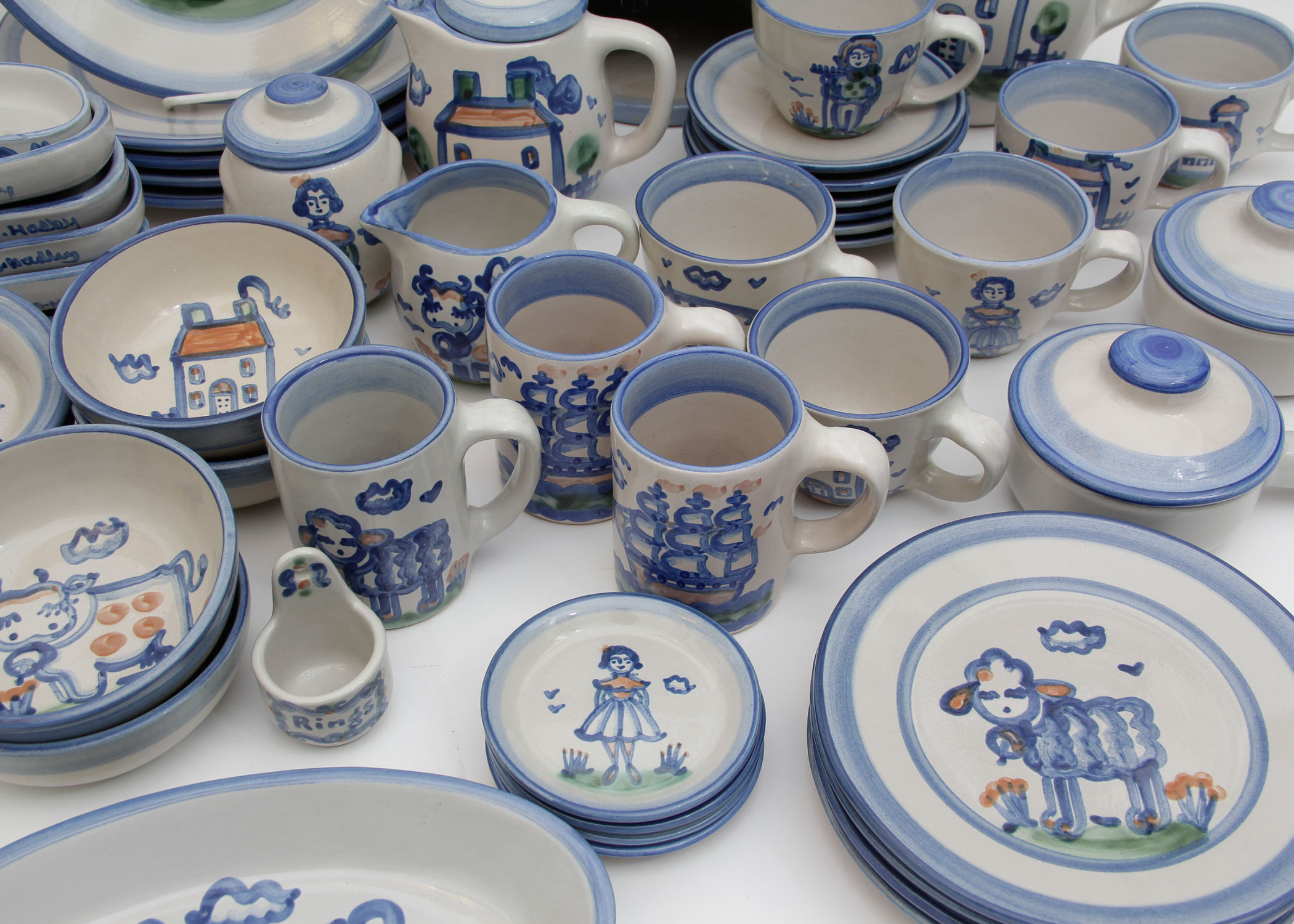 Set of M.A. Hadley Dinnerware in the "Country" Pattern | EBTH