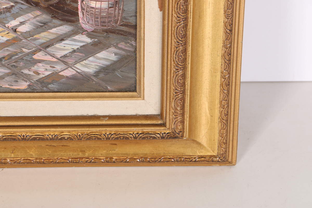 Original Max Savy Oil Painting of a Harbor | EBTH