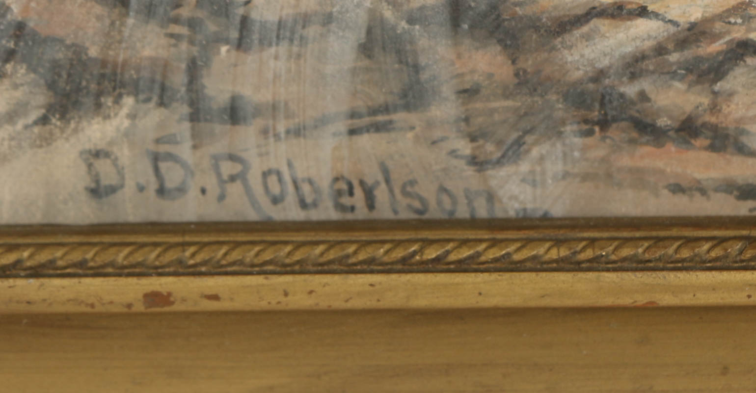 D.D. Roberlson Oil Painting on Canvas Waterfall Landscape | EBTH