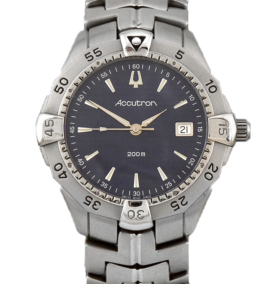 Men's Accutron Swiss Made Stainless Steel Wristwatch with Accutron ...