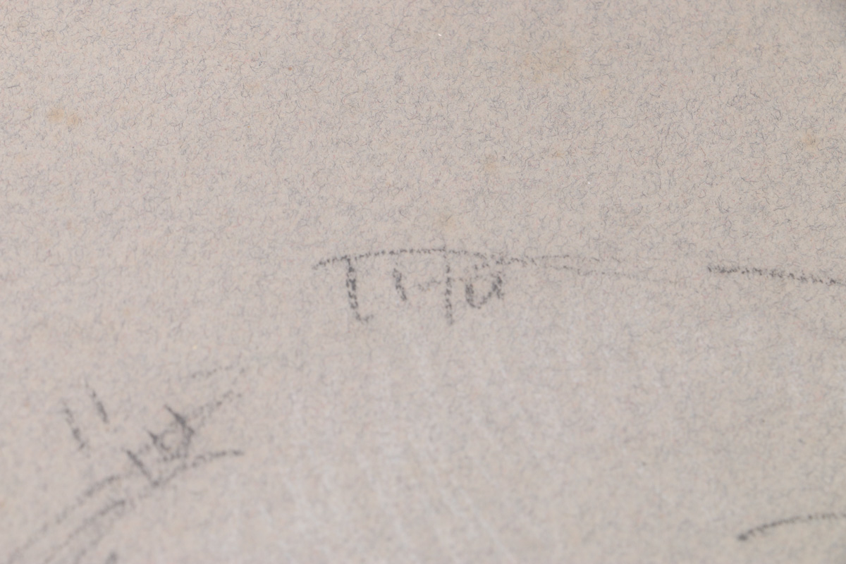 Emily B. Waite Conté Crayon Drawing on Paper of a Rabbit | EBTH