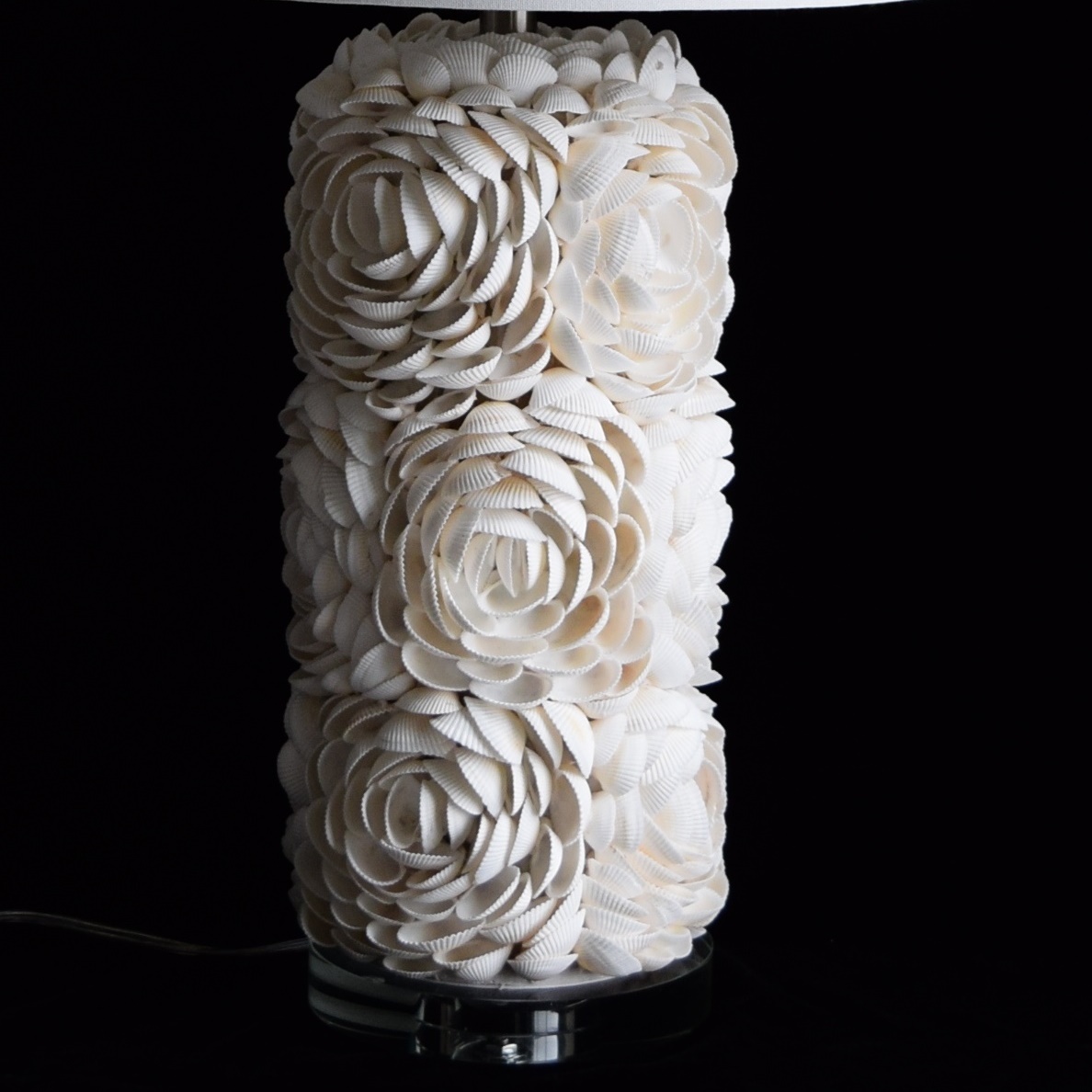 Pair of White Sea Shell Table Lamps | EBTH