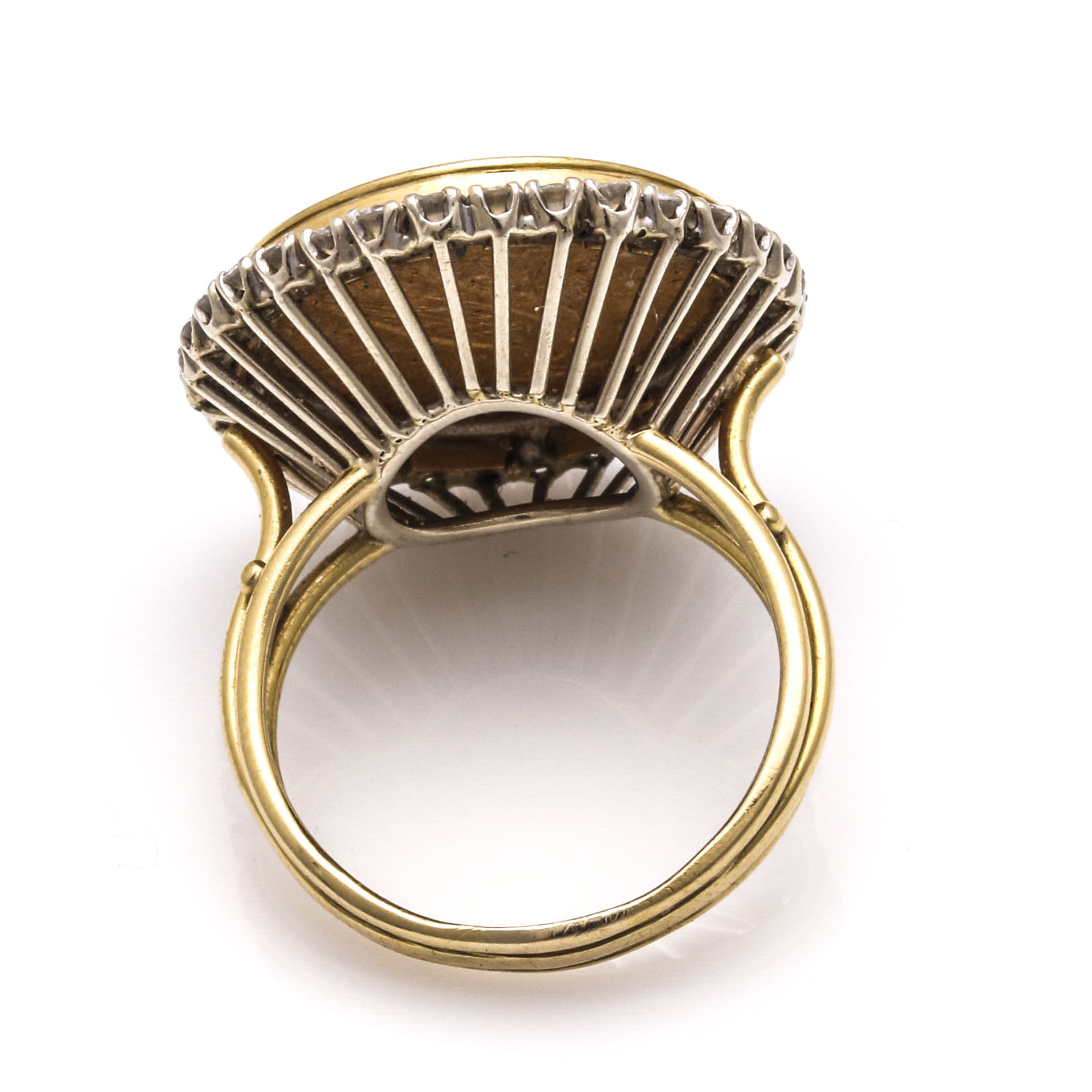 14K Yellow Gold Diamond Ring with 22K Gold Quarter Eagle Coin | EBTH