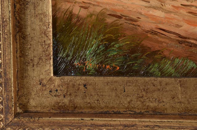 W. Thomas Original Contemporary Oil on Canvas Hunting Scene | EBTH