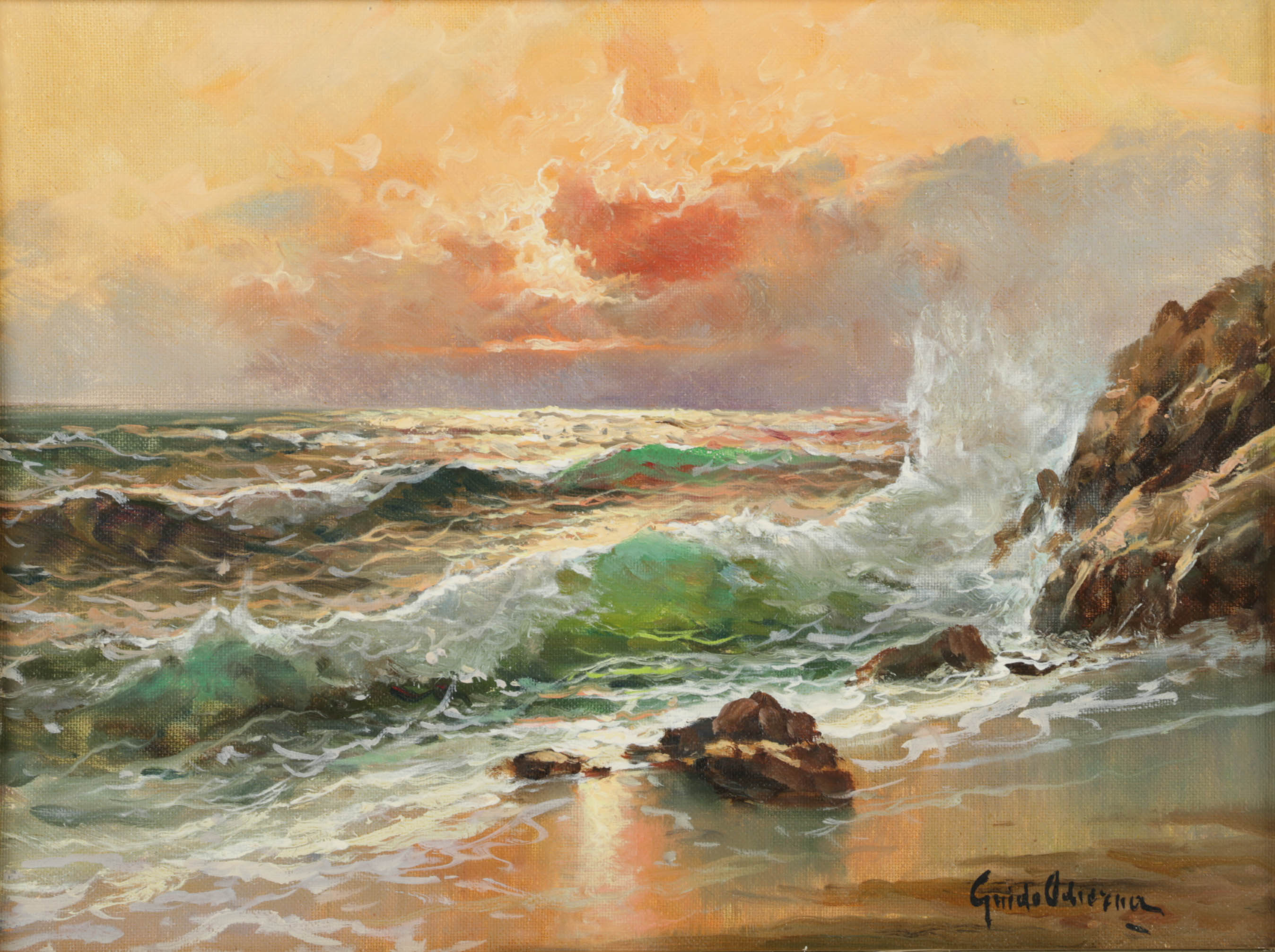 Guido Odierna Oil Painting on Canvas Seascape | EBTH