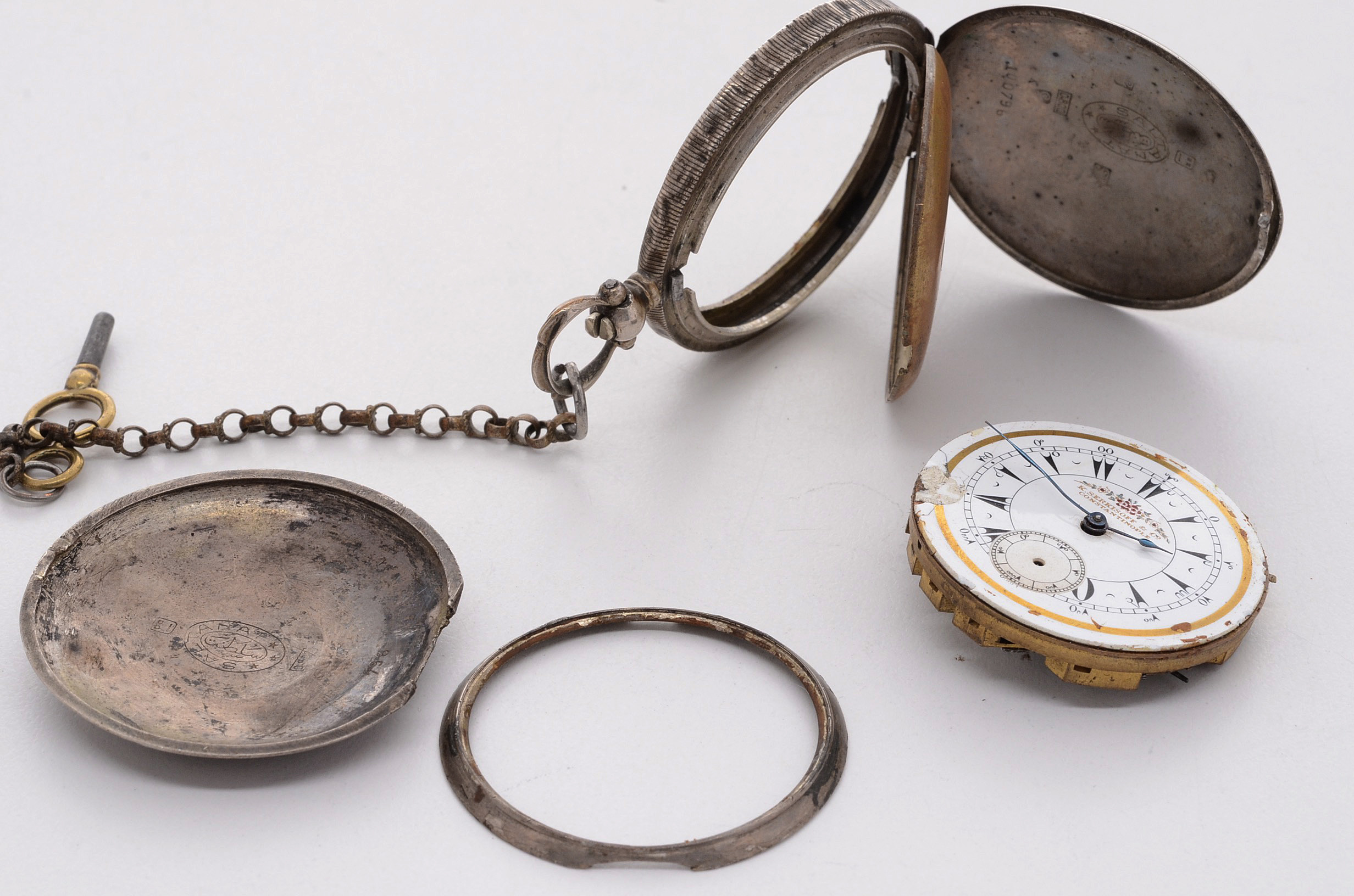 Antique 800 Silver Ottoman Empire Billodes Pocket Watch | EBTH