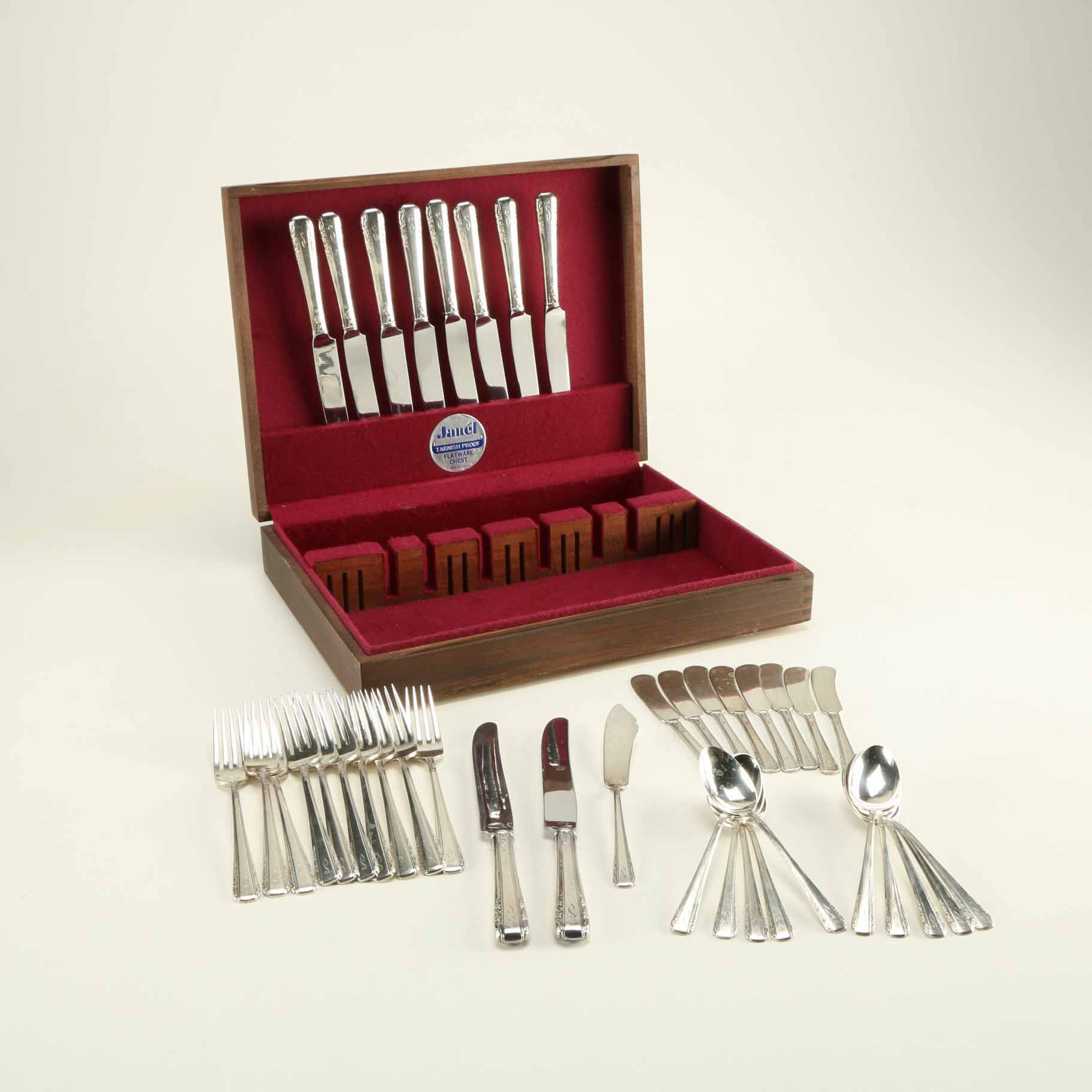 International Silver "Courtship" Sterling Silver Flatware Set with ...