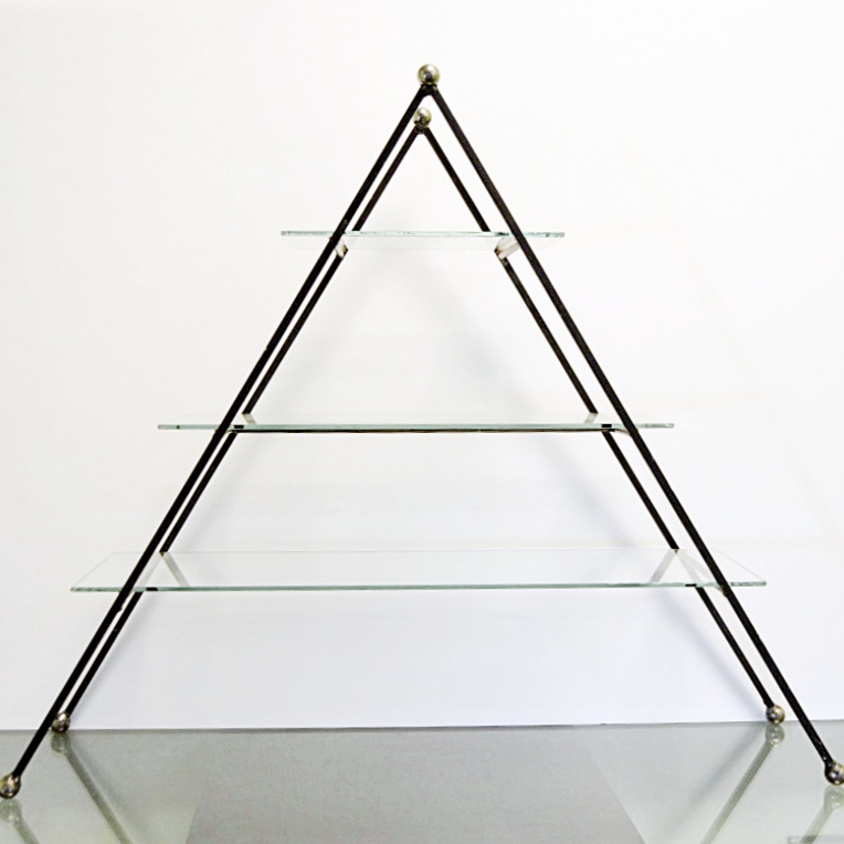 Pyramidal Glass and Metal Display Shelf | EBTH
