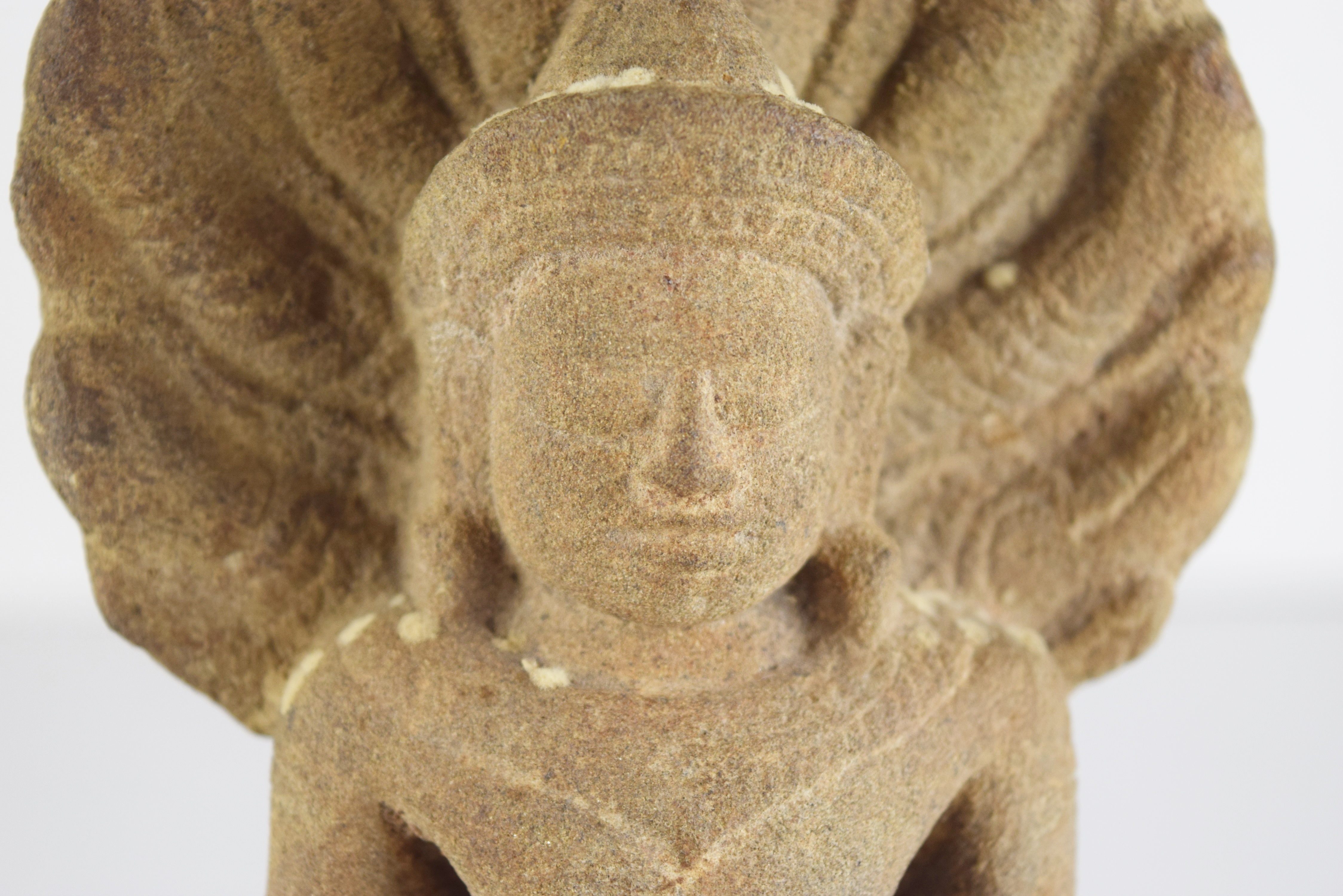 Asian Sandstone Artifact Depicting Deity, Purchased in Singapore | EBTH