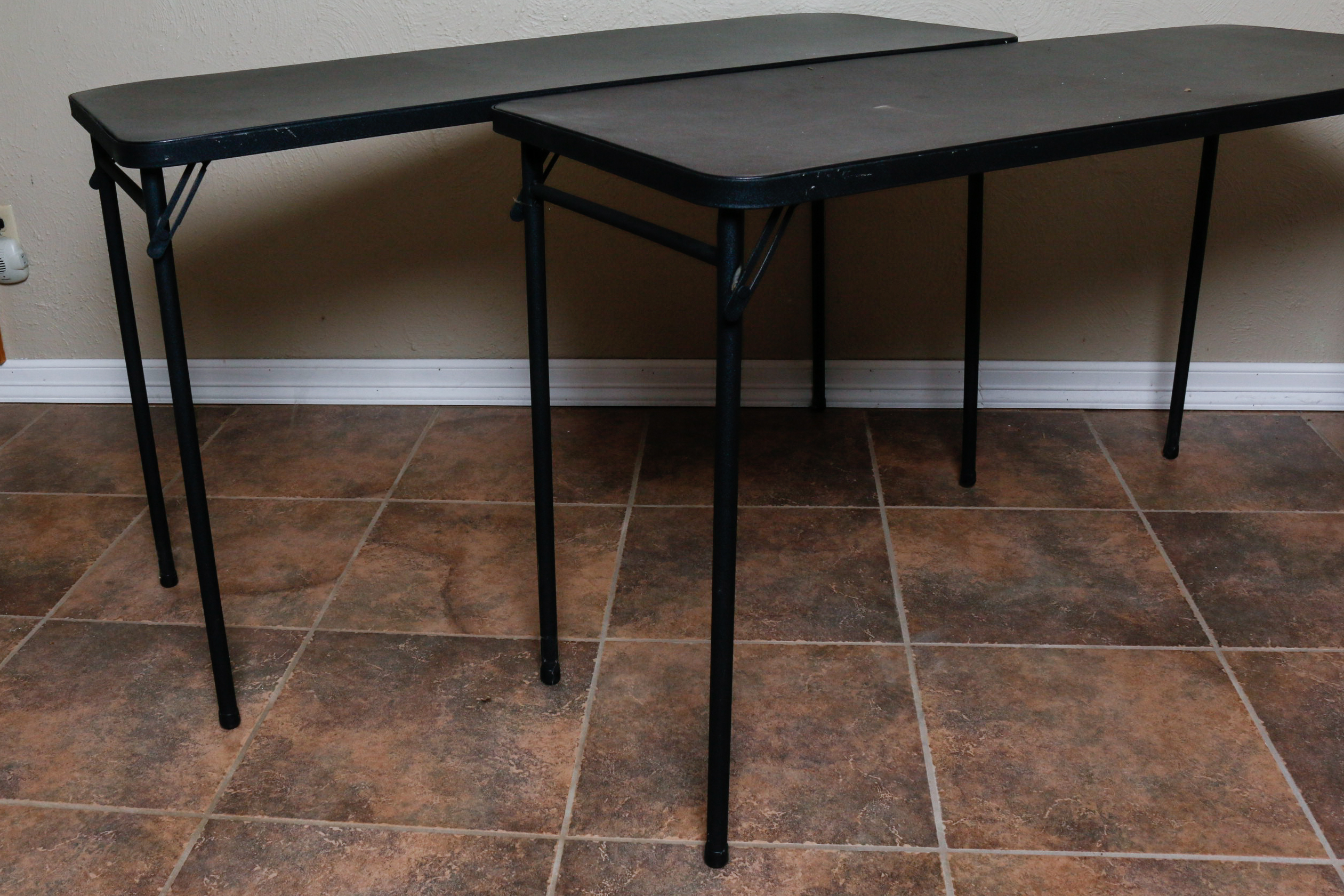 Two Black Card Tables | EBTH