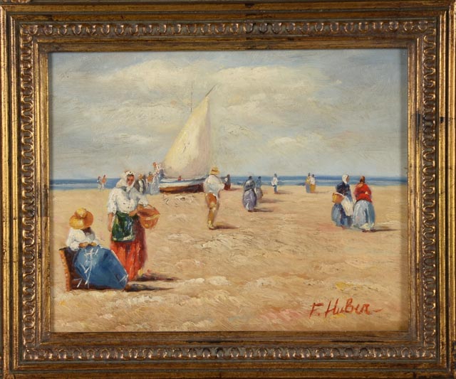 F. Huber Original Oil Painting on Canvas | EBTH