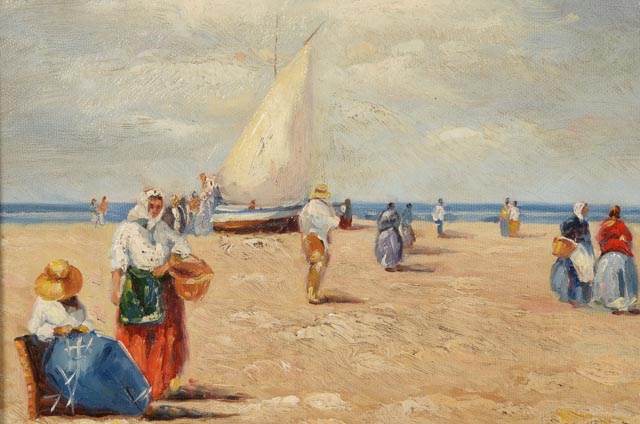 F. Huber Original Oil Painting on Canvas | EBTH