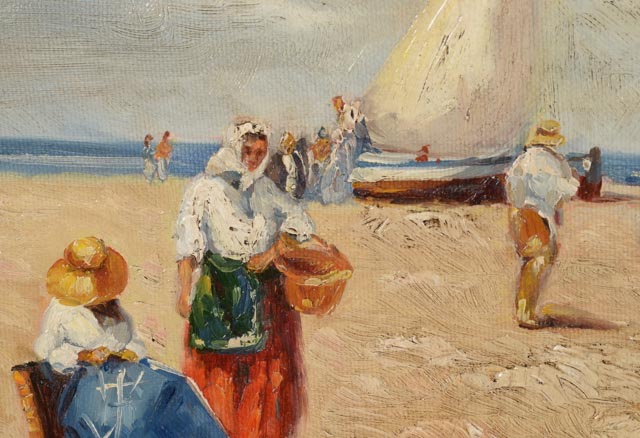 F. Huber Original Oil Painting on Canvas | EBTH