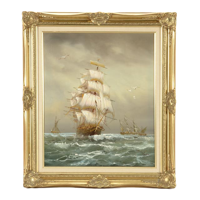Vaseo Vintage Oil Painting on Canvas | EBTH