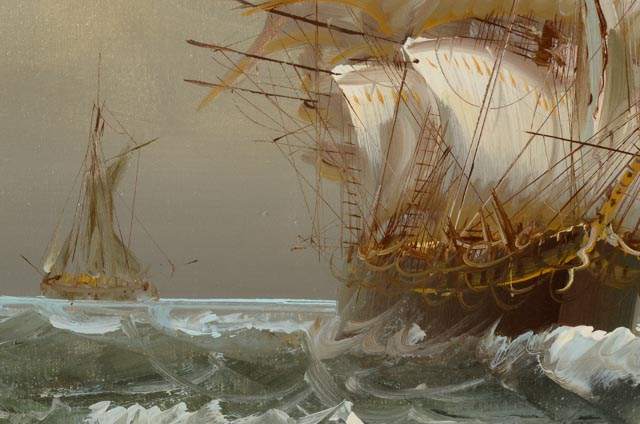 Vaseo Vintage Oil Painting on Canvas | EBTH