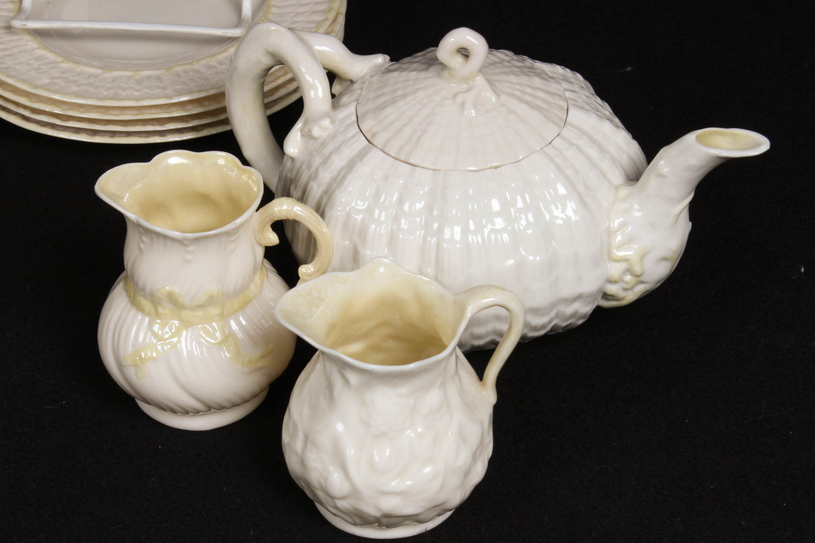 Yellow and White Belleek China Assortment | EBTH