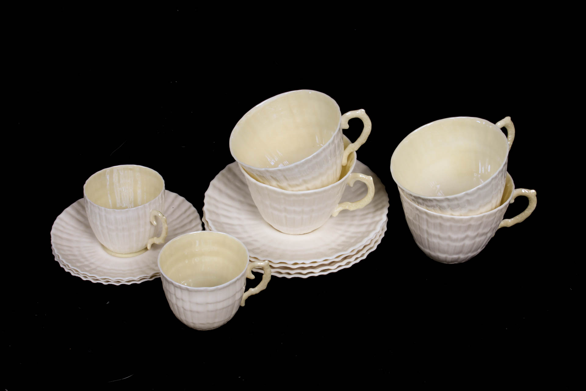 Yellow and White Belleek China Assortment | EBTH
