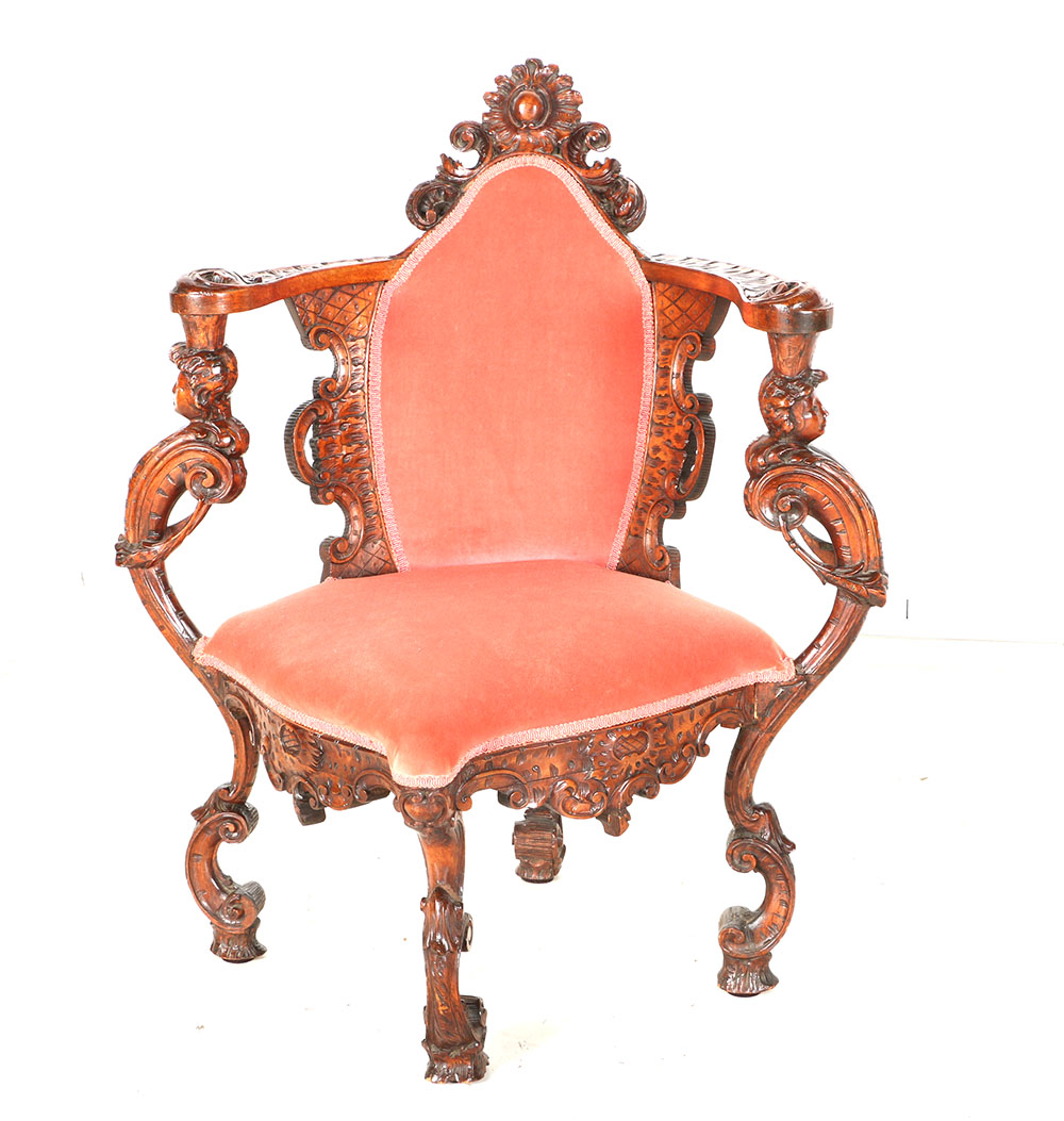 Mid 19th Century Victorian Rococo Revival Corner Chair | EBTH