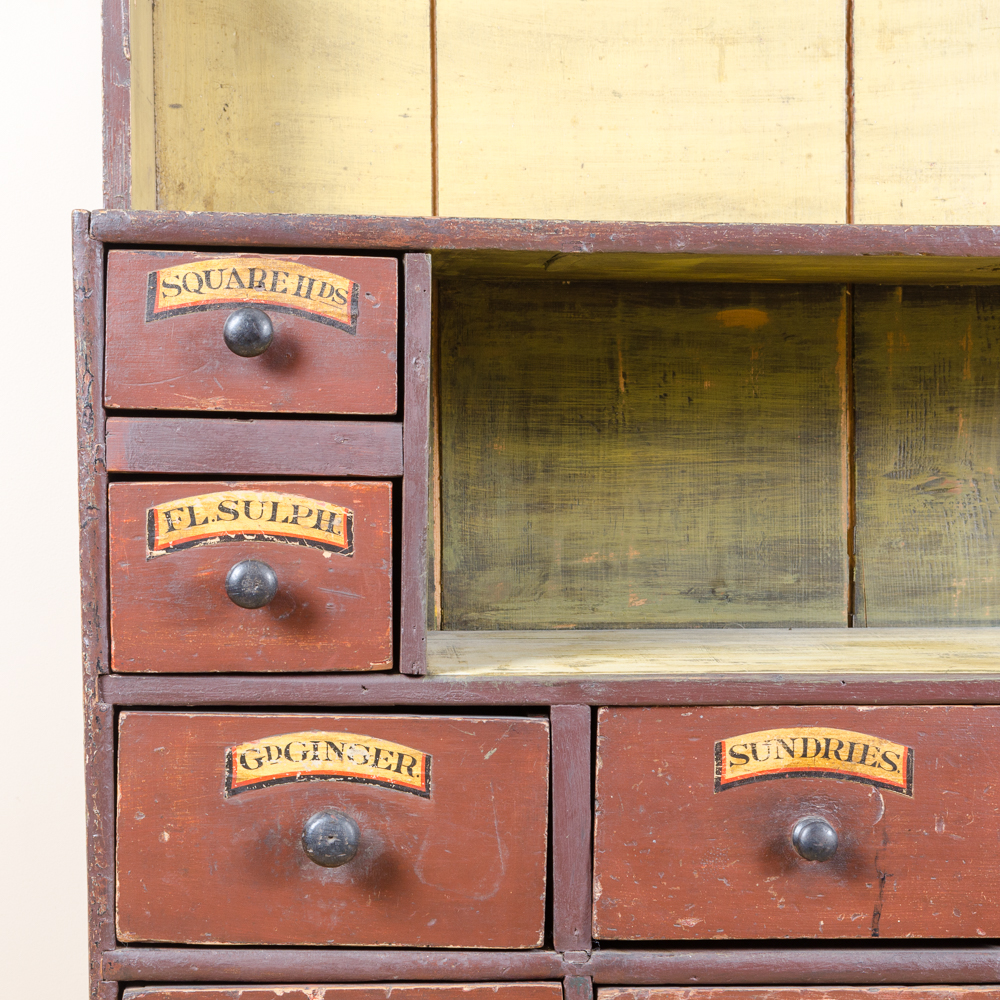 Painted General Store Style Wooden Hutch | EBTH