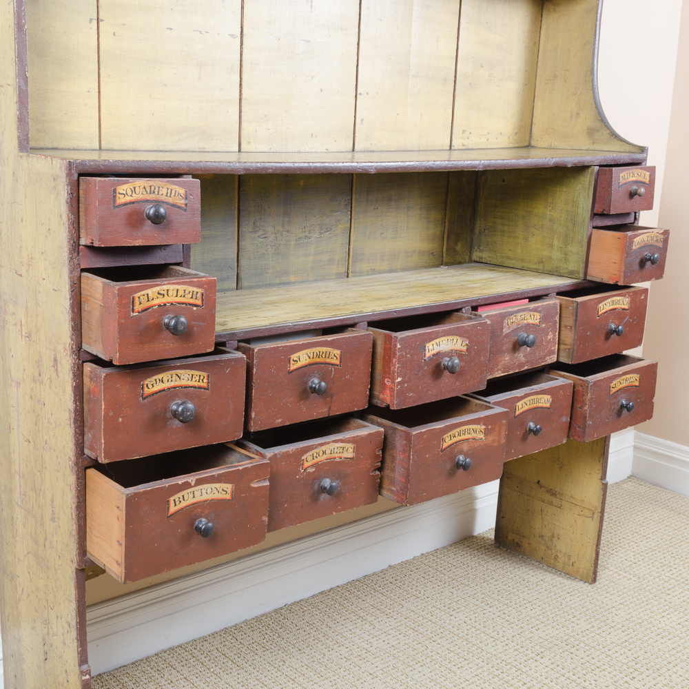 Painted General Store Style Wooden Hutch | EBTH