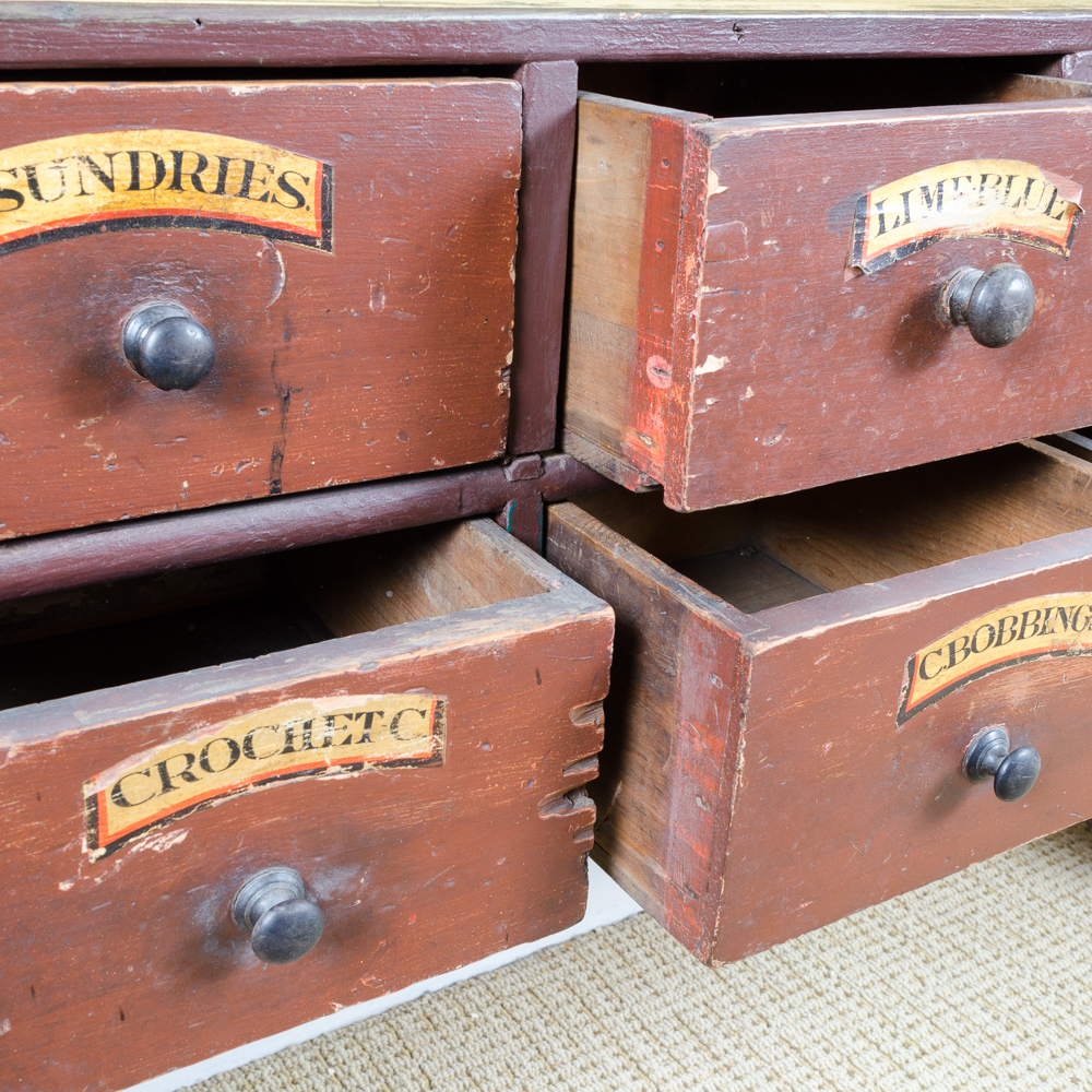 Painted General Store Style Wooden Hutch | EBTH