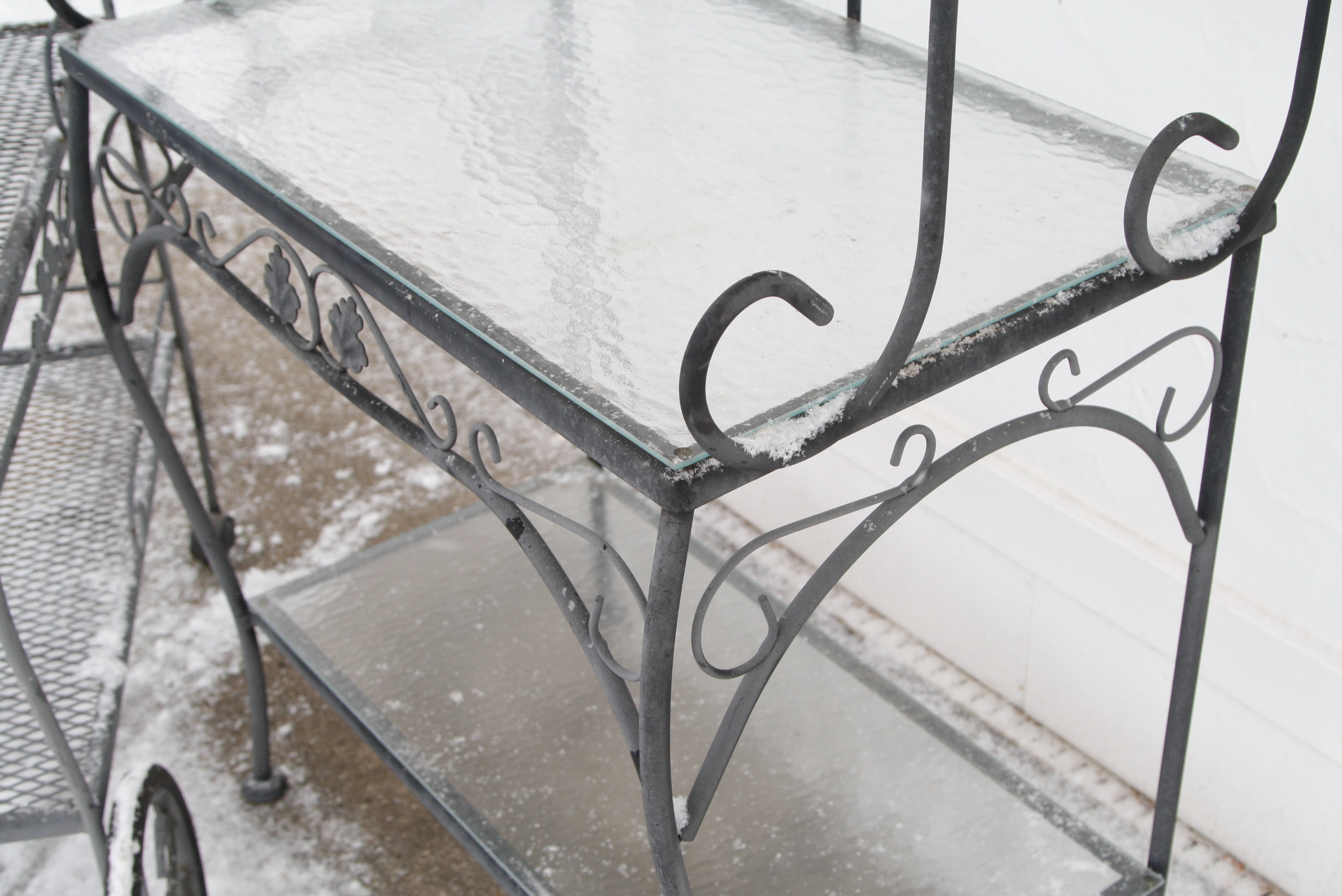 Wrought Iron Garden Rack and Cart | EBTH