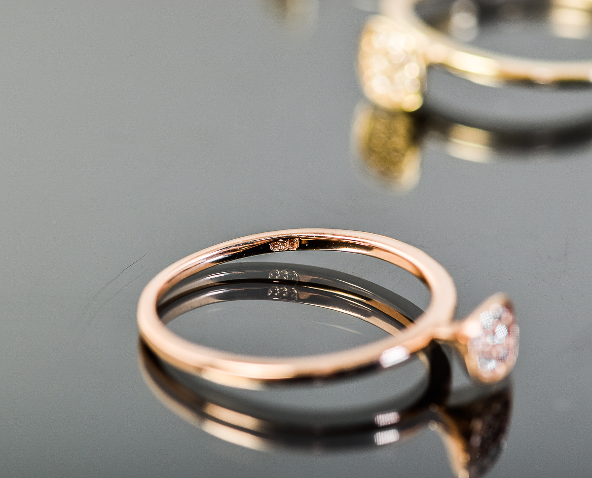 14K Tri-Tone Gold and Diamond Stacking Rings | EBTH