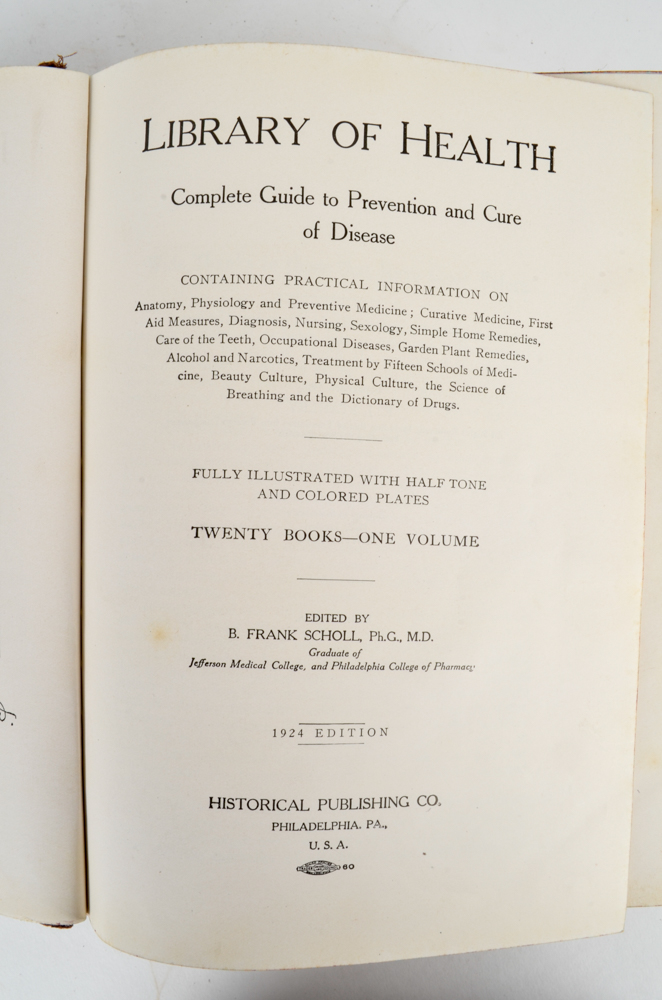 1924 Edition "Library of Health" | EBTH