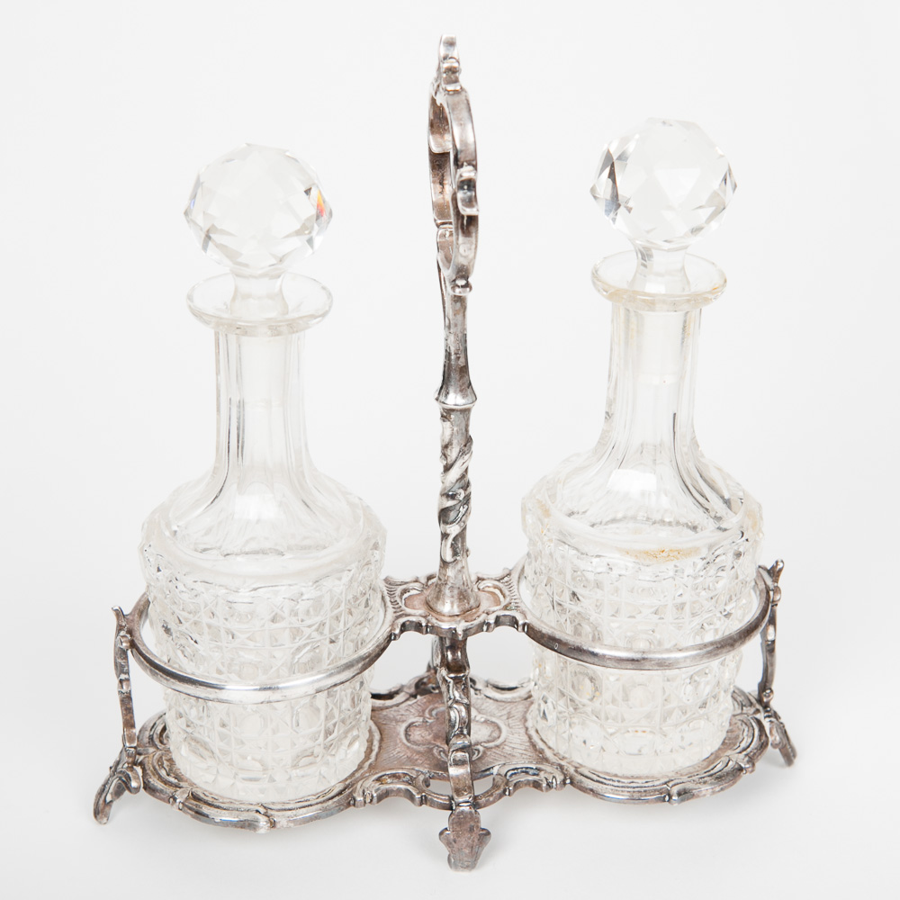 Victorian Style Cut Crystal Cruet Set | EBTH