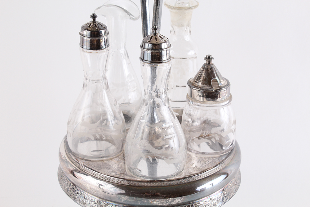 Vintage Silver Plate Condiment Caddy | EBTH