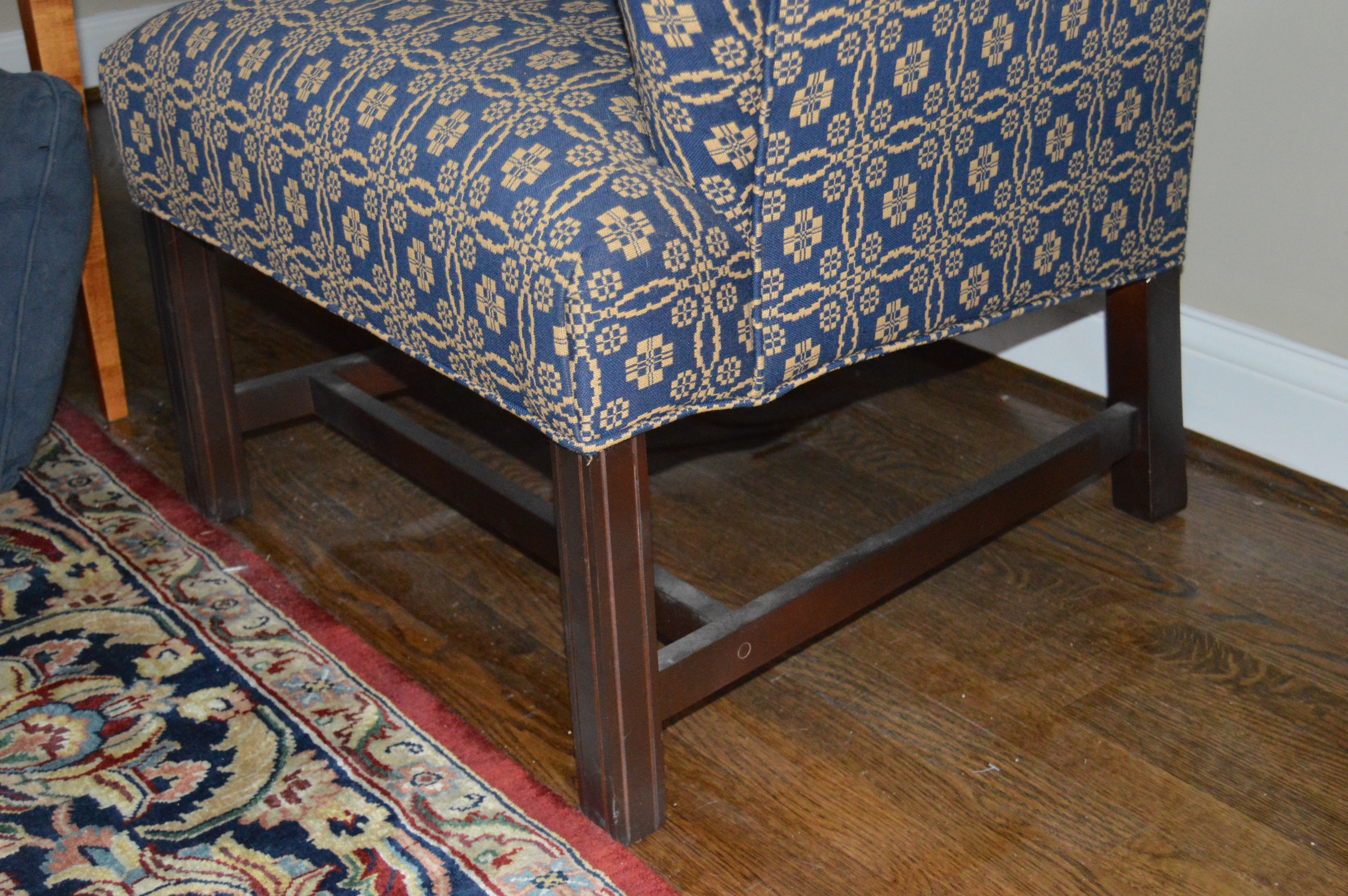 Upholstered Wing Back Chair by Johnston Benchworks | EBTH