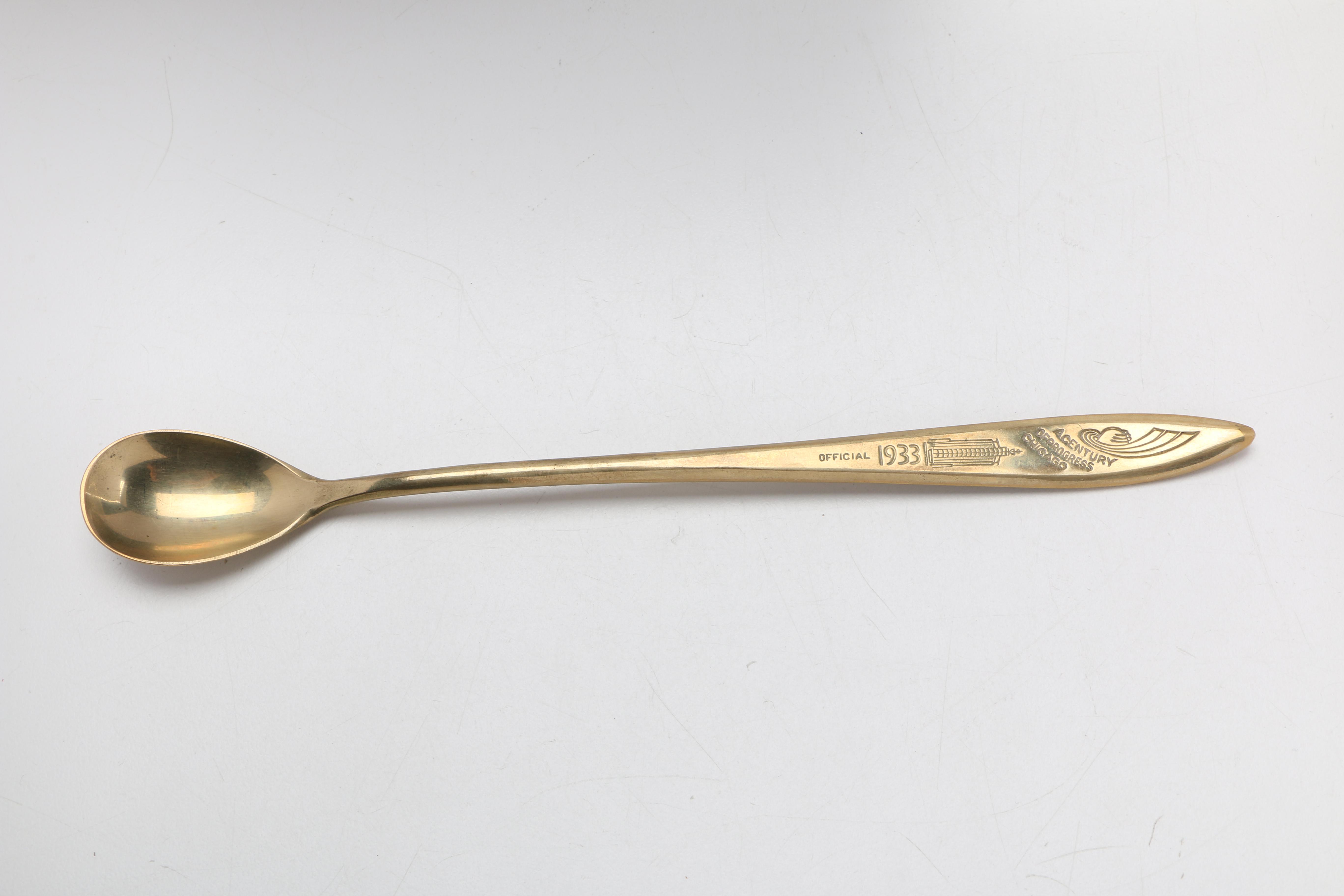 1933 Dirigold Chicago World's Fair Commemorative Spoons | EBTH
