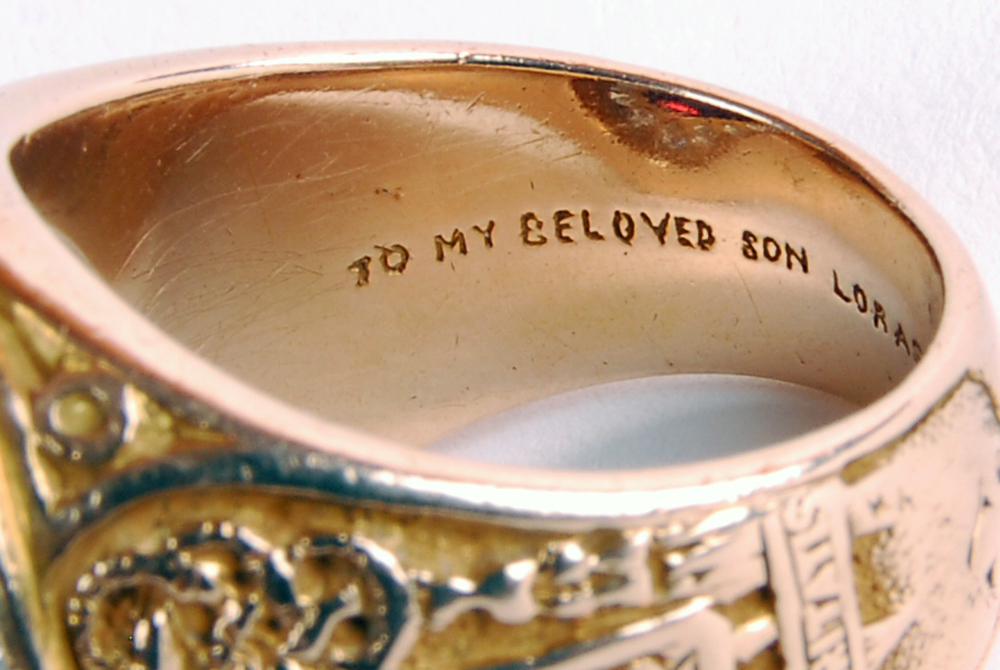 14K Gold 8.70 CT Garnet and Diamond Catholic Bishops Ring | EBTH