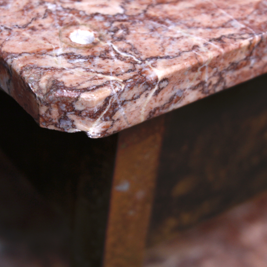 Pink Marble Top Side Tables | EBTH