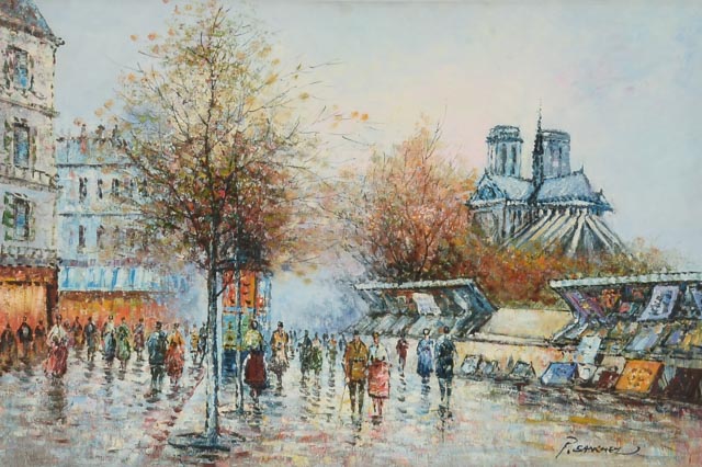 P. Sanchez Original Oil Painting on Canvas | EBTH