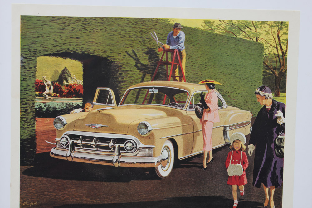 1953 Chevrolet Advertisement, Art by Stan Galli | EBTH