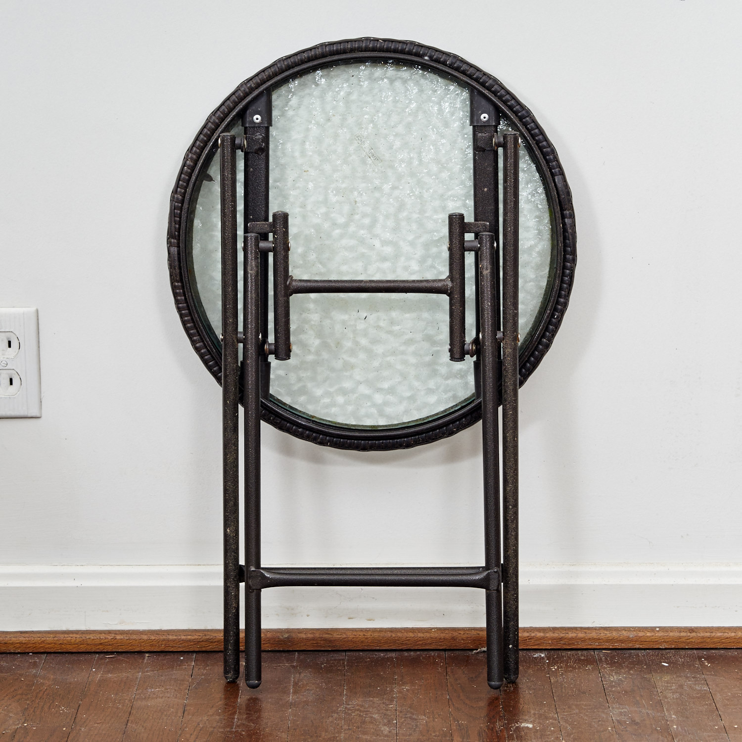 Two Folding Glass Top Side Tables | EBTH