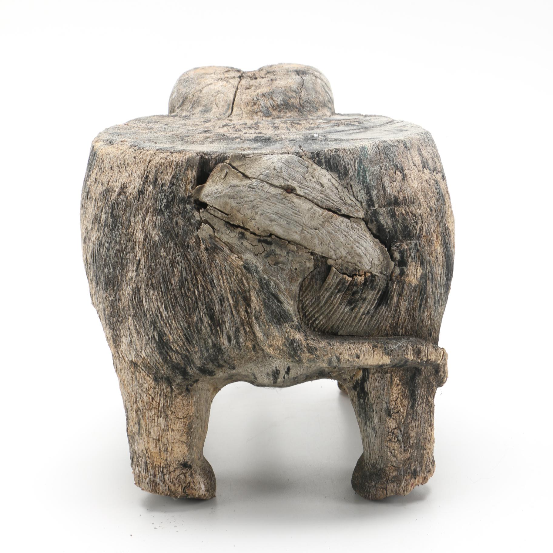 Elephant-Carved Footstools | EBTH