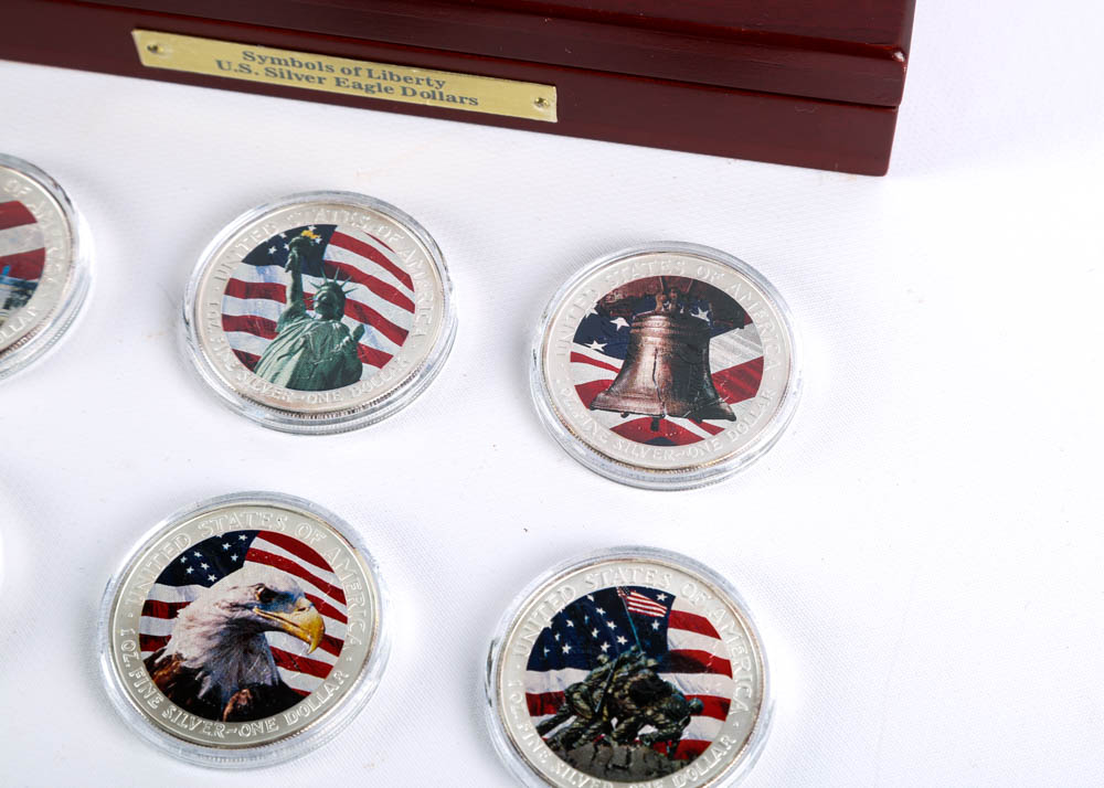 "Symbols of Liberty" Walking Liberty Colorized Silver Dollars | EBTH