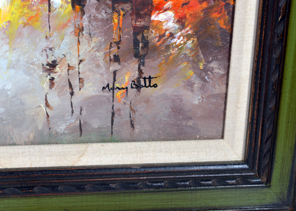 Mary Botto Oil Painting of a Parisian Street Scene | EBTH