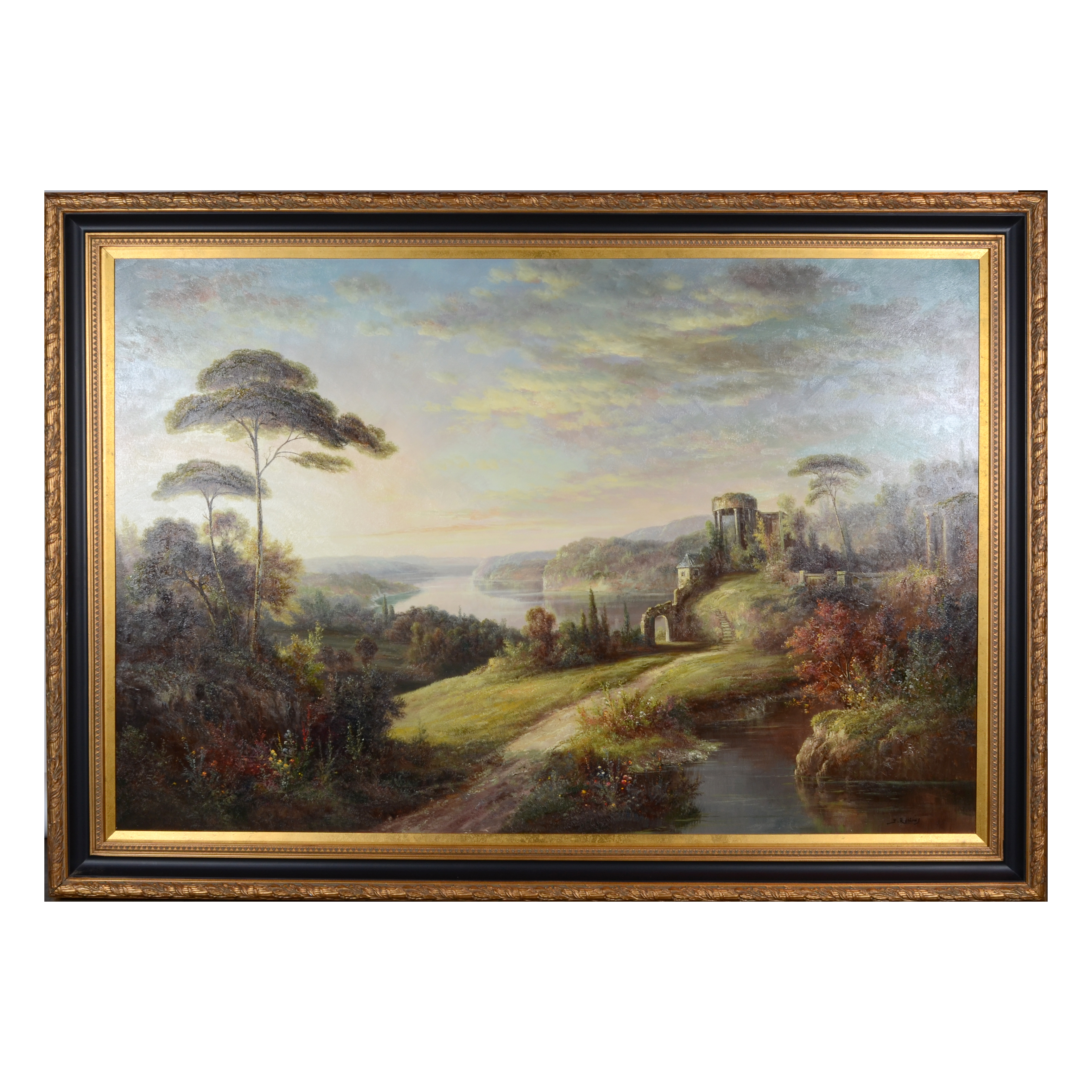 J. Rollins Original Oil Painting on Canvas of a Landscape | EBTH