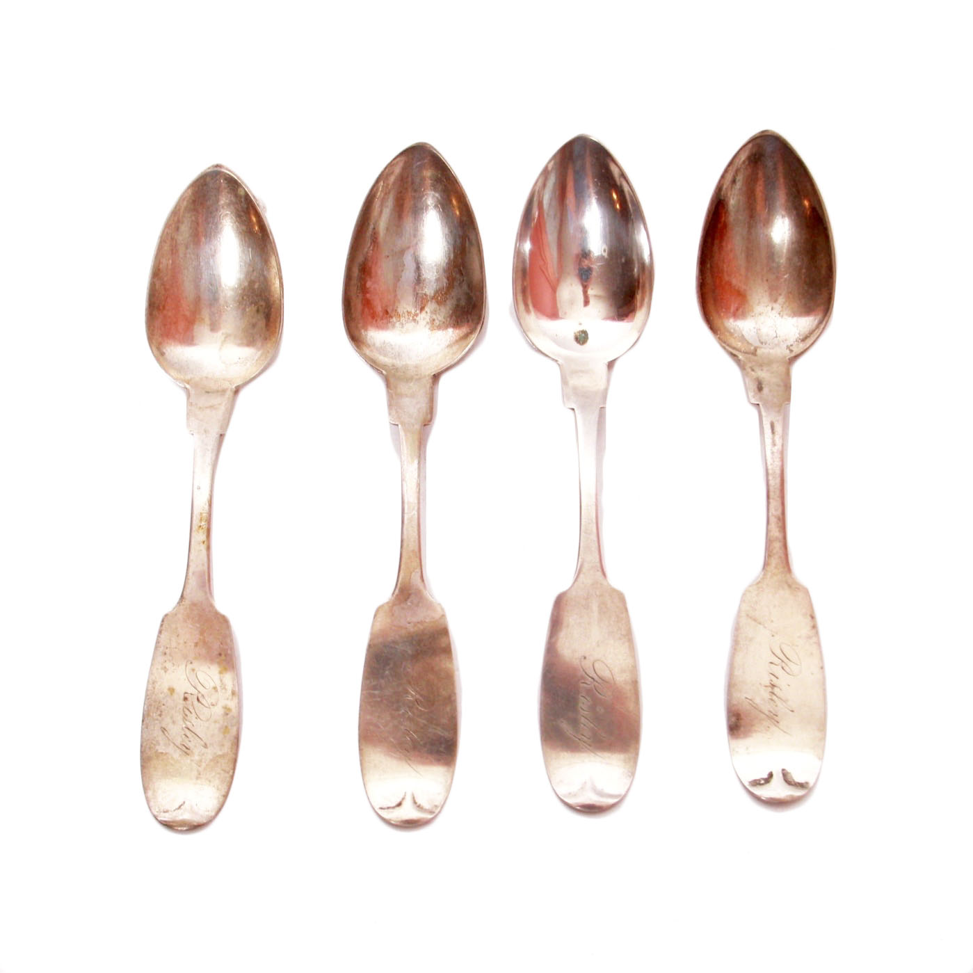 Collection of Coin Silver Fiddle Back Spoons | EBTH
