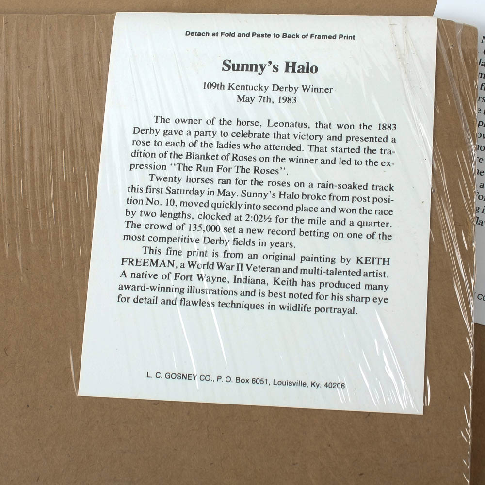 After Keith Freeman Offset Lithograph Kentucky Derby Winners | EBTH