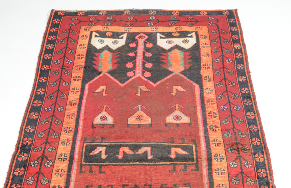 Semi-Antique Hand Knotted Kolyai Pictorial Area Rug | EBTH