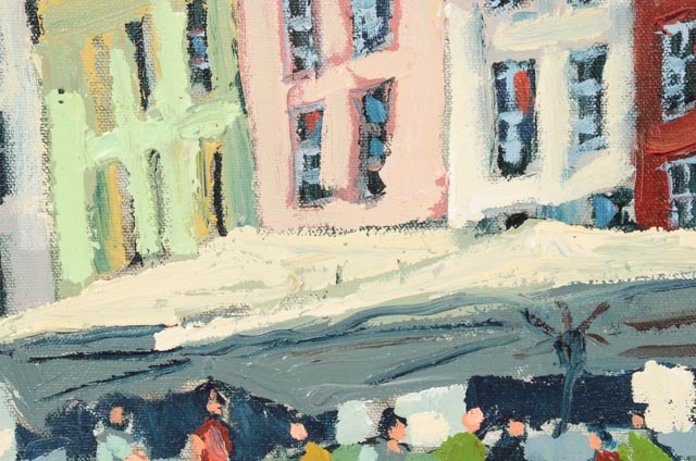 Contemporary Acrylic on Canvas Street Scene | EBTH