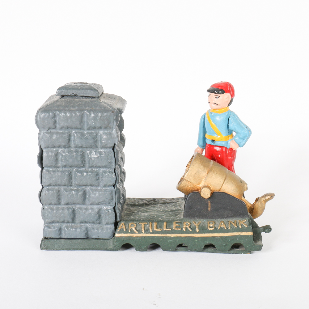 Reproduction Cast Iron Coin Bank | EBTH