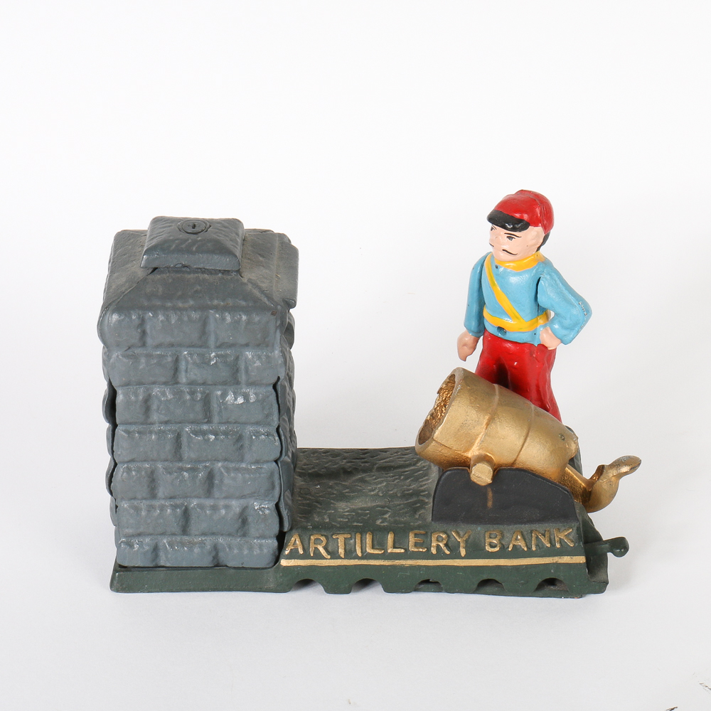 Reproduction Cast Iron Coin Bank | EBTH